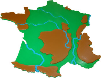 Cartes France en relief : massifs et fleuves - Braillons l'autonomie