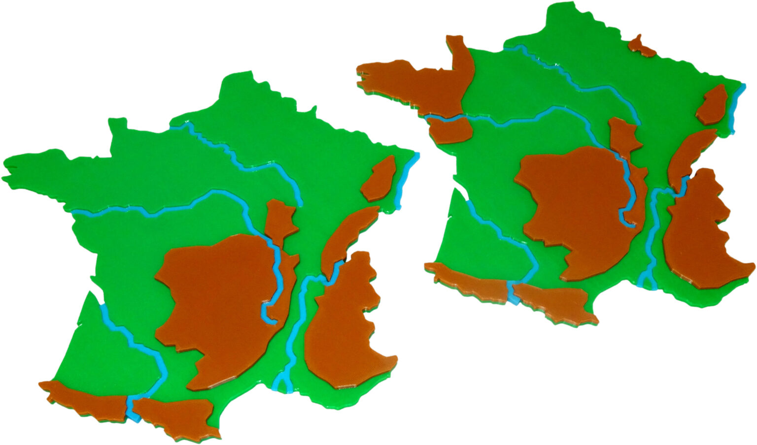 Cartes France en relief : massifs et fleuves - Braillons l'autonomie